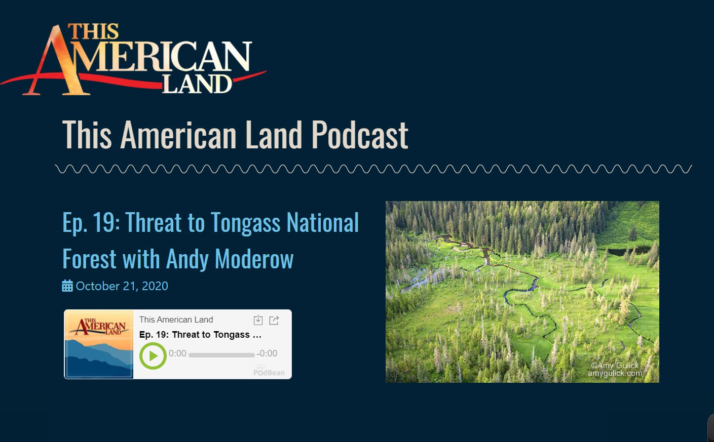 The League’s Andy Moderow talks Tongass - Alaska Wilderness League